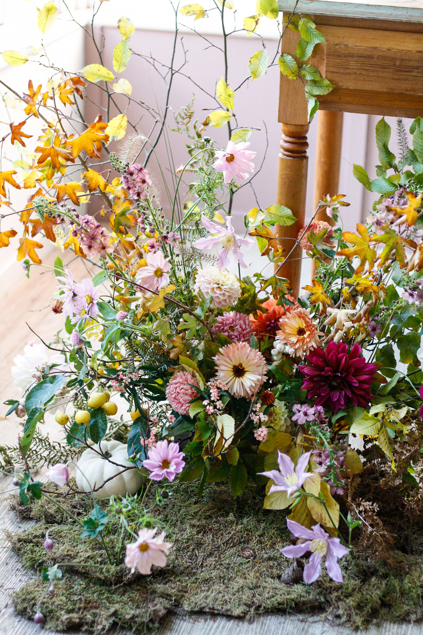 Spring Brights for a One to One Flower Workshop - bouquets